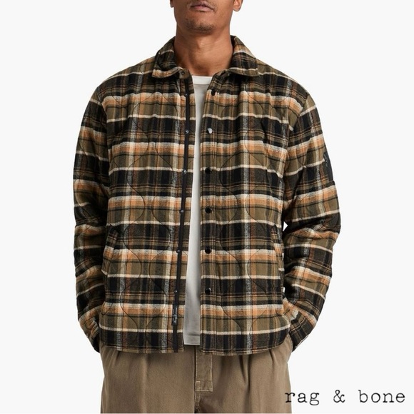 rag & bone | Jackets & Coats | Rag Bone Nwt Quilted Dane Flannel Shirt ...